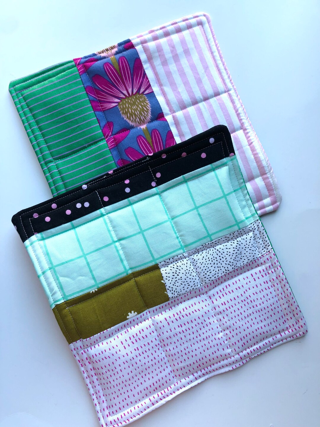 Patchwork Hot Pads Quilted Hot Pads Baking Gift Chef Gift Colorful Hot ...