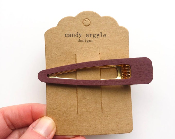 Wooden Hair Clips Hair Clips for Women Alligator Hair Clips Brown Hair ...