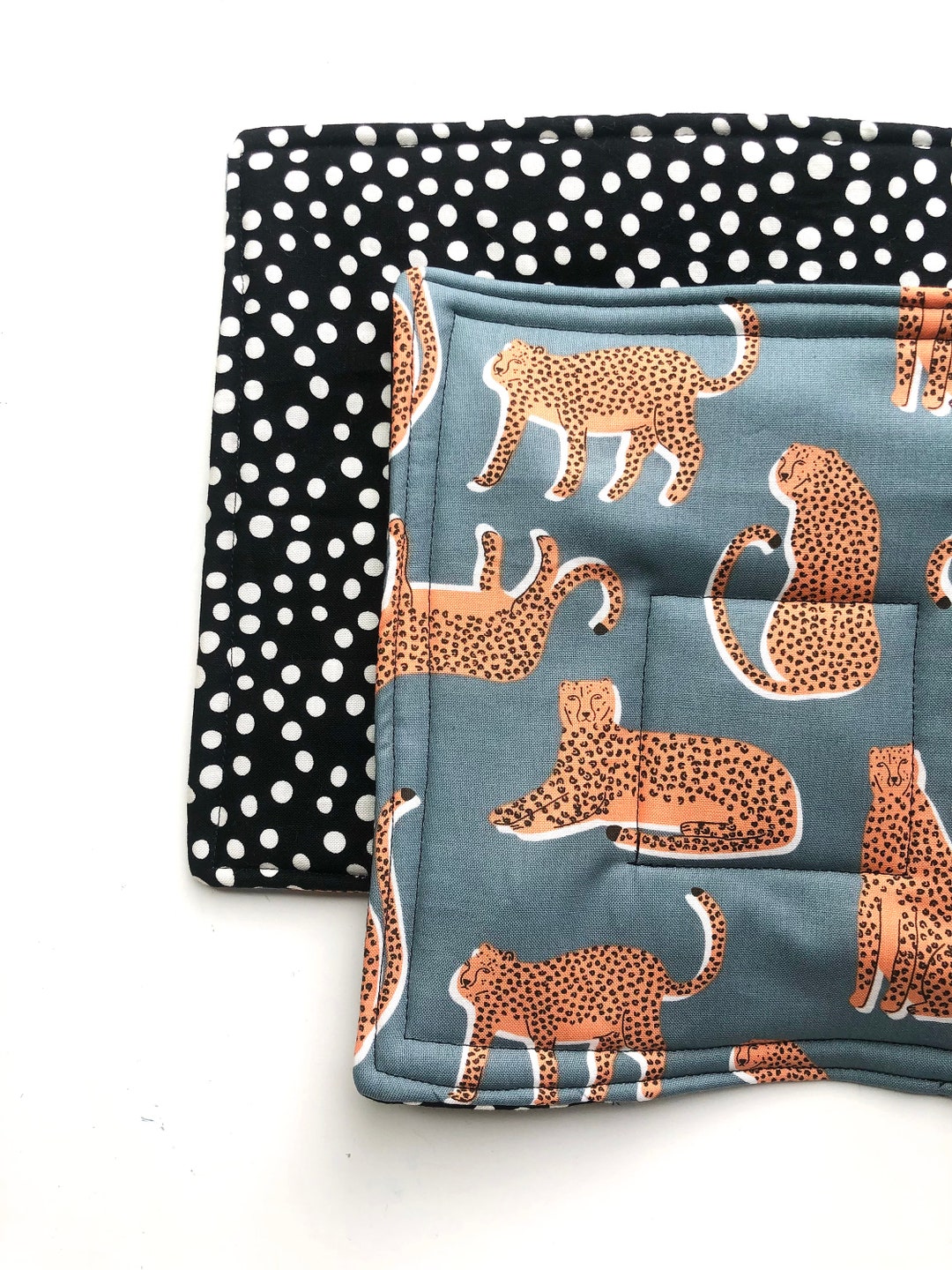 Cheetah Print Hot Pads - Modern Kitchen Pot Holders, Set of 2 - Etsy