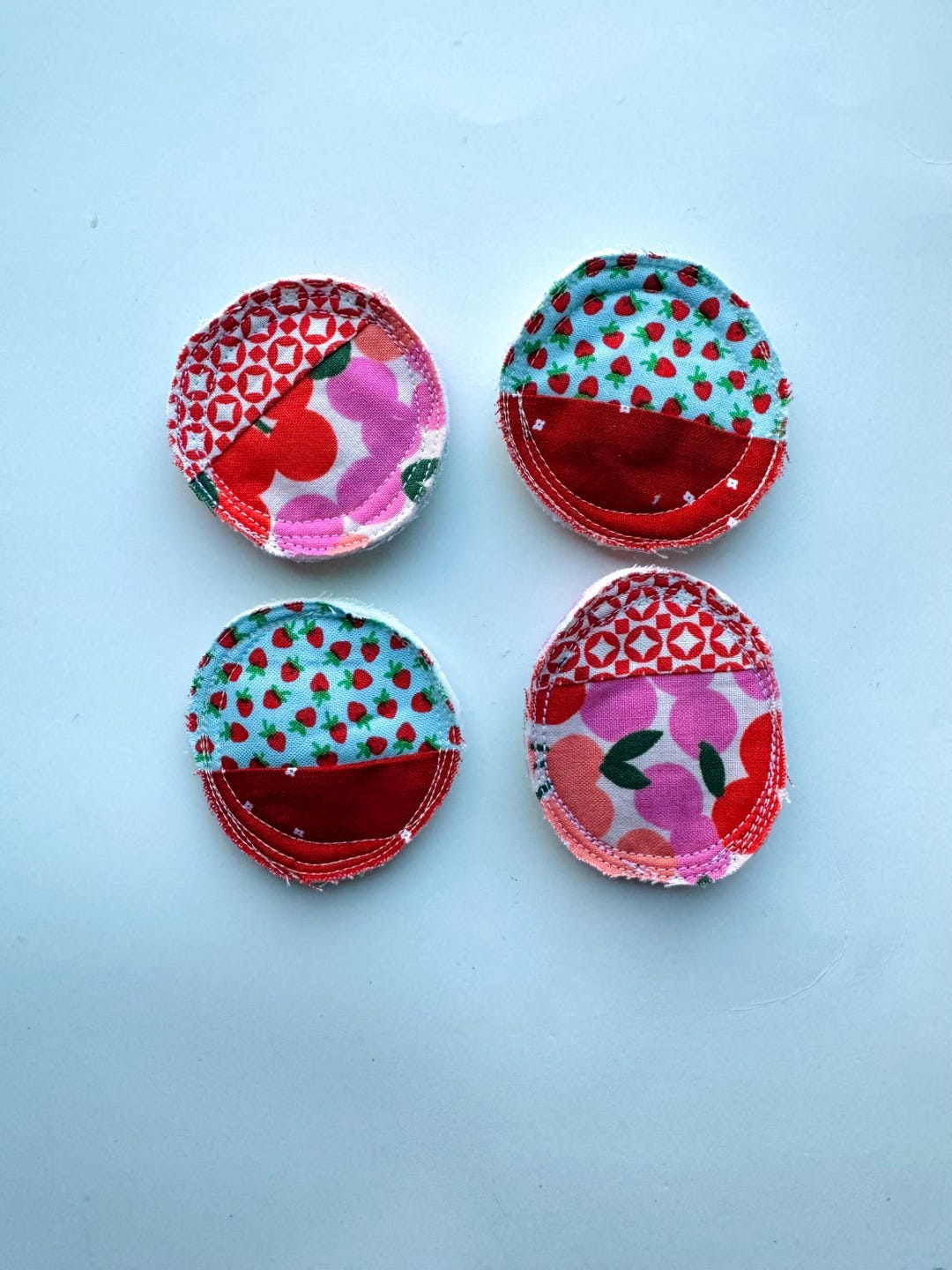 Fabric Magnet Scrappy Magnet Office Magnet Pink Green Magnet Kid Safe ...