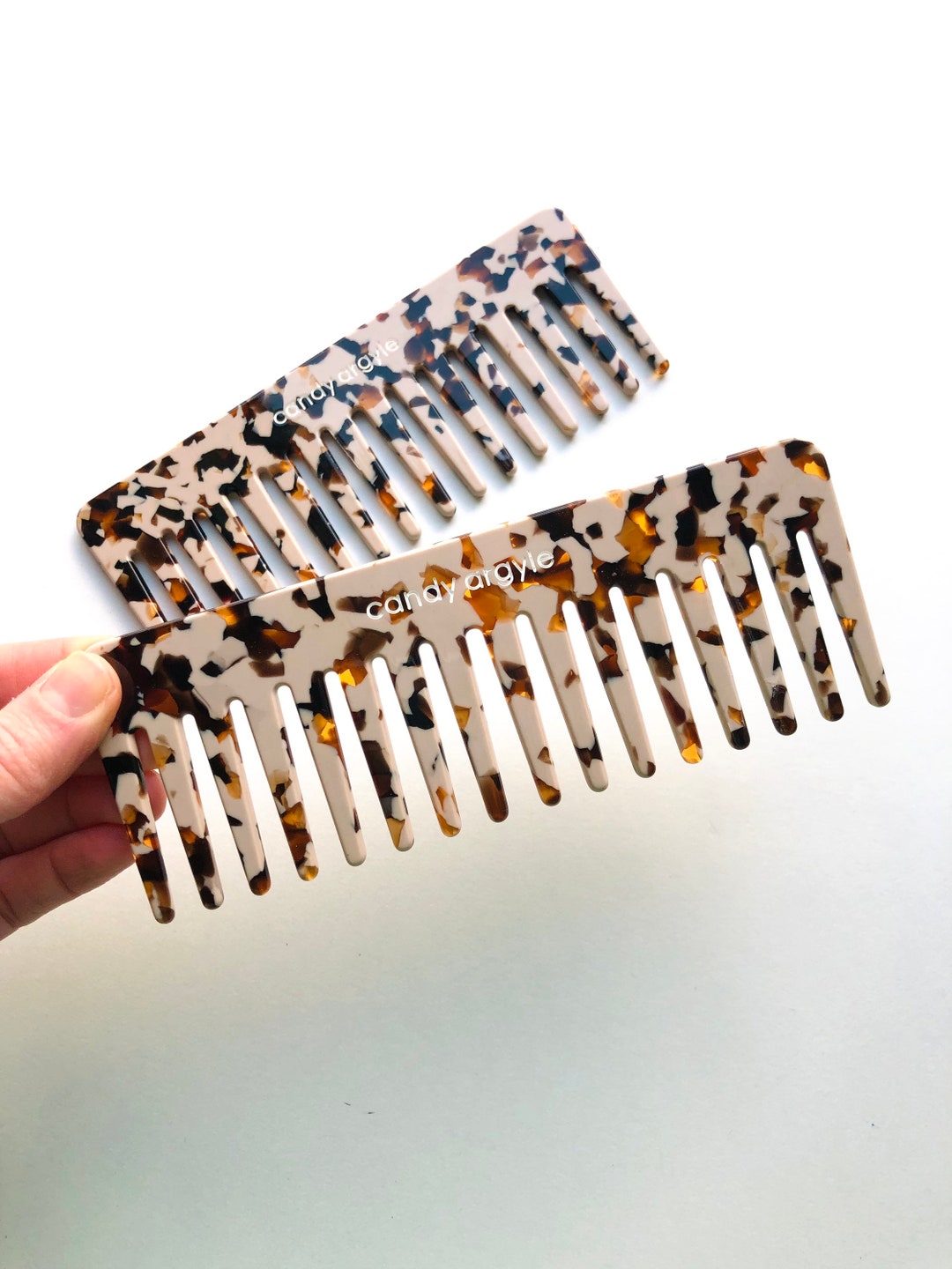 Wide Tooth Comb - Tortoise Shell Comb - Thick Hair Comb - Curly Hair ...