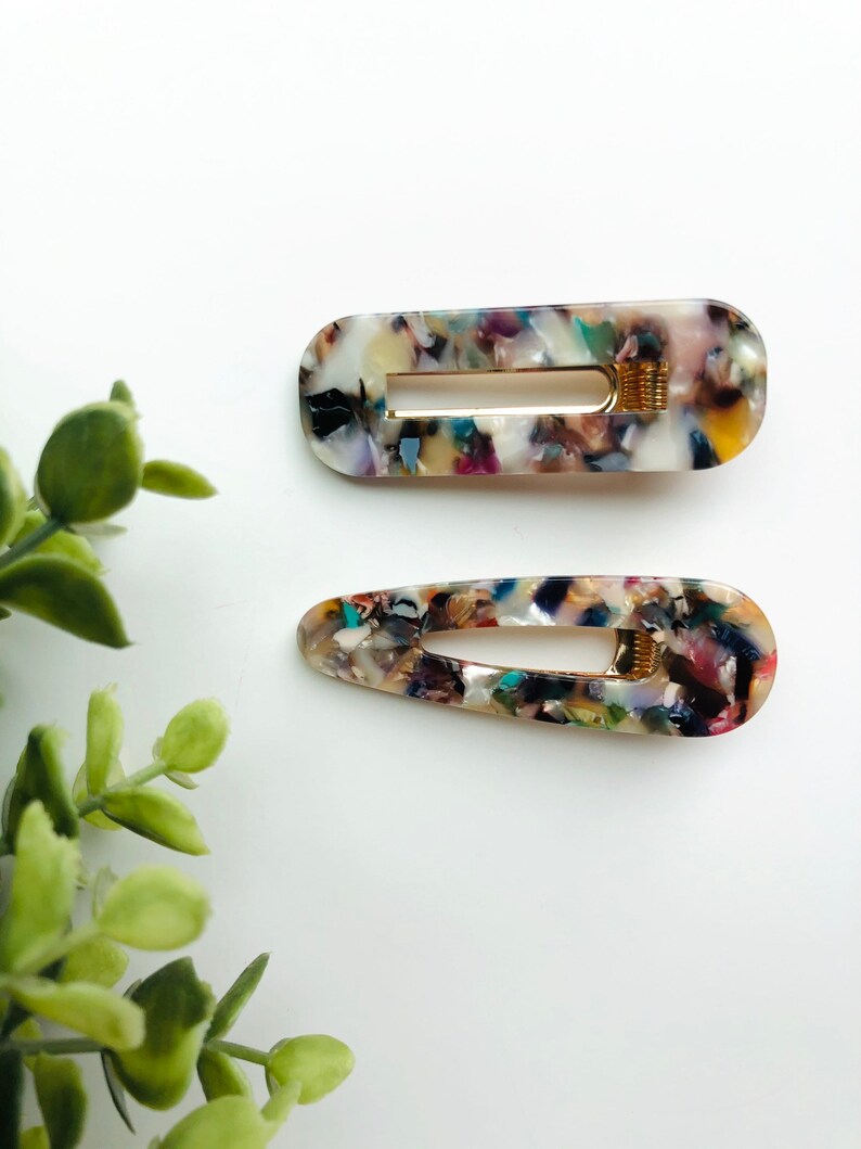2 Pc Acrylic Hair Clips Hair Clips Acrylic Hair Clip - Etsy