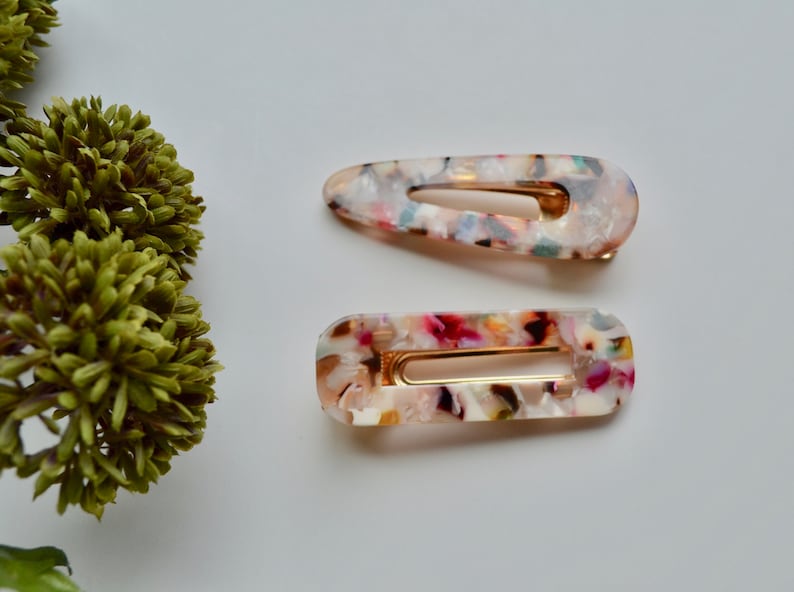 2 pc Acrylic Hair Clips Hair Clips Acrylic Hair Clip | Etsy
