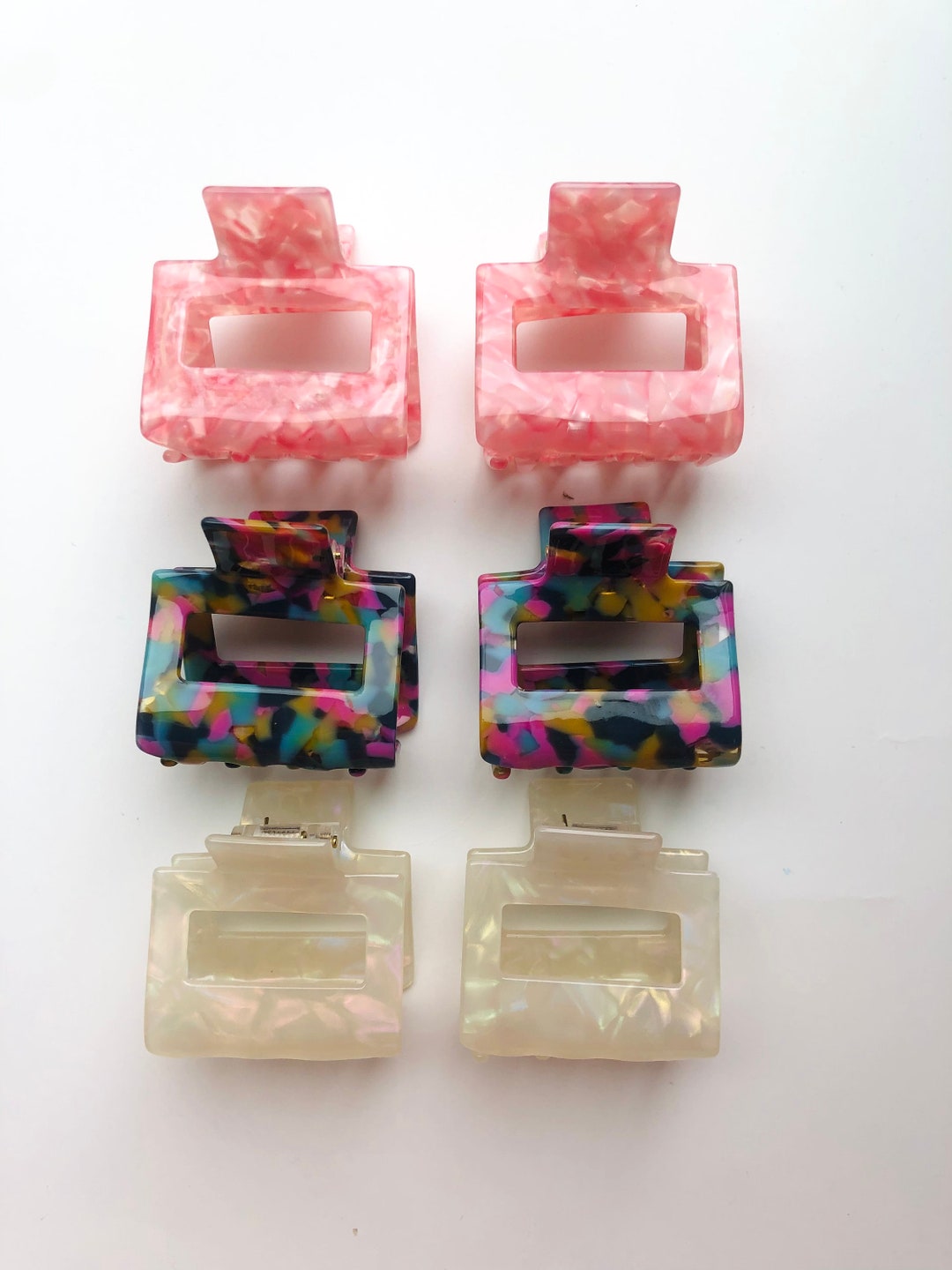 Hair Claw - Small Hair Claw - Pink Hair Claw - Pearl Hair Claw ...