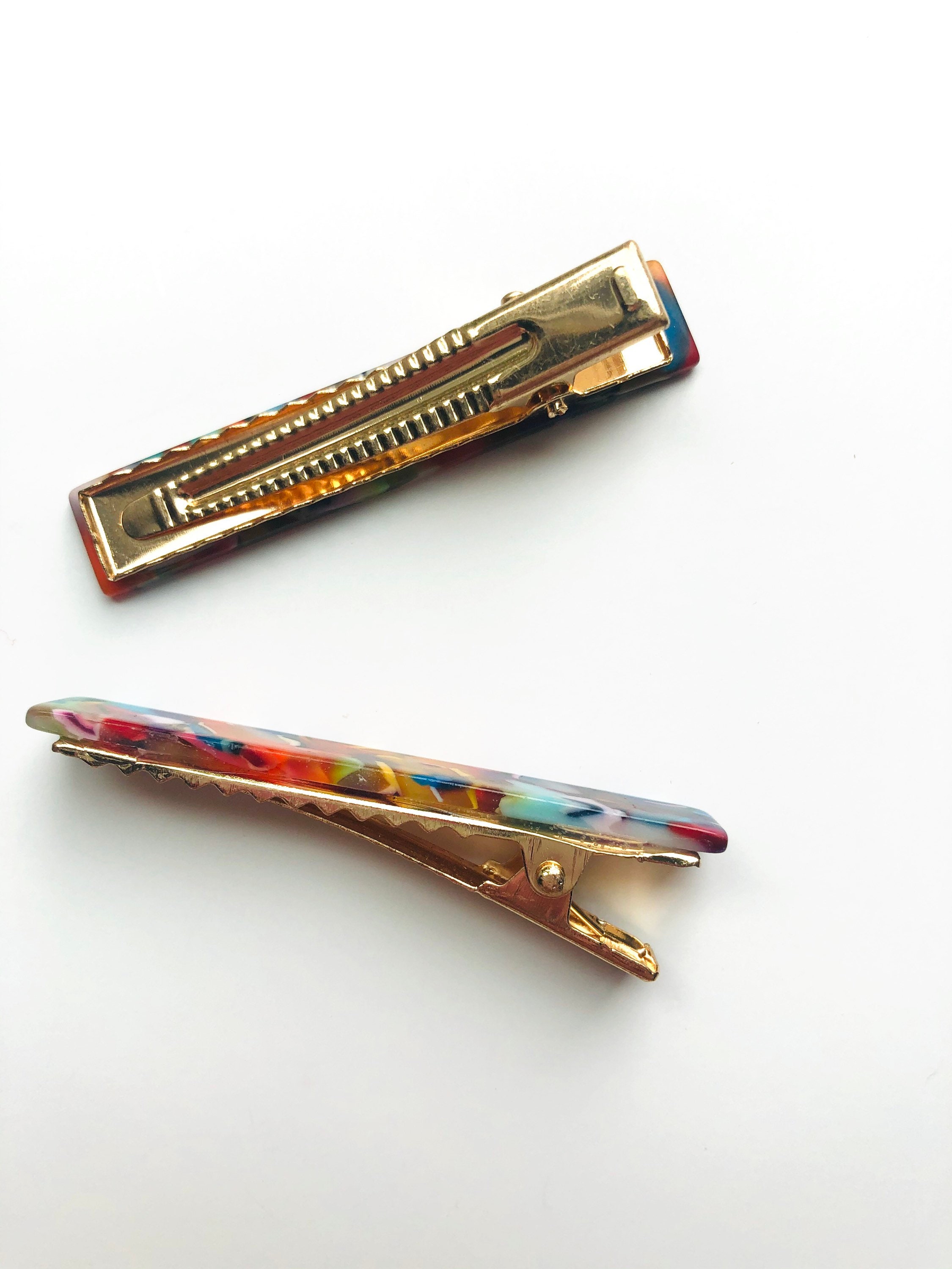 Acrylic Hair Clips Acetatehair Clip Rainbow Hair Clip - Etsy Hong Kong