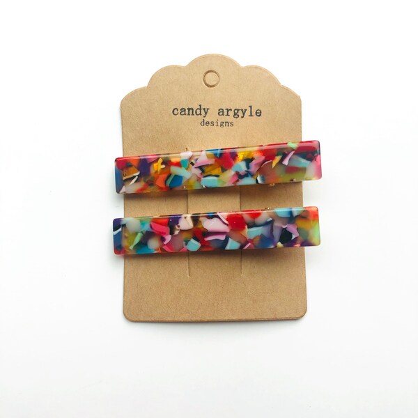 Acrylic Hair Clips - Etsy