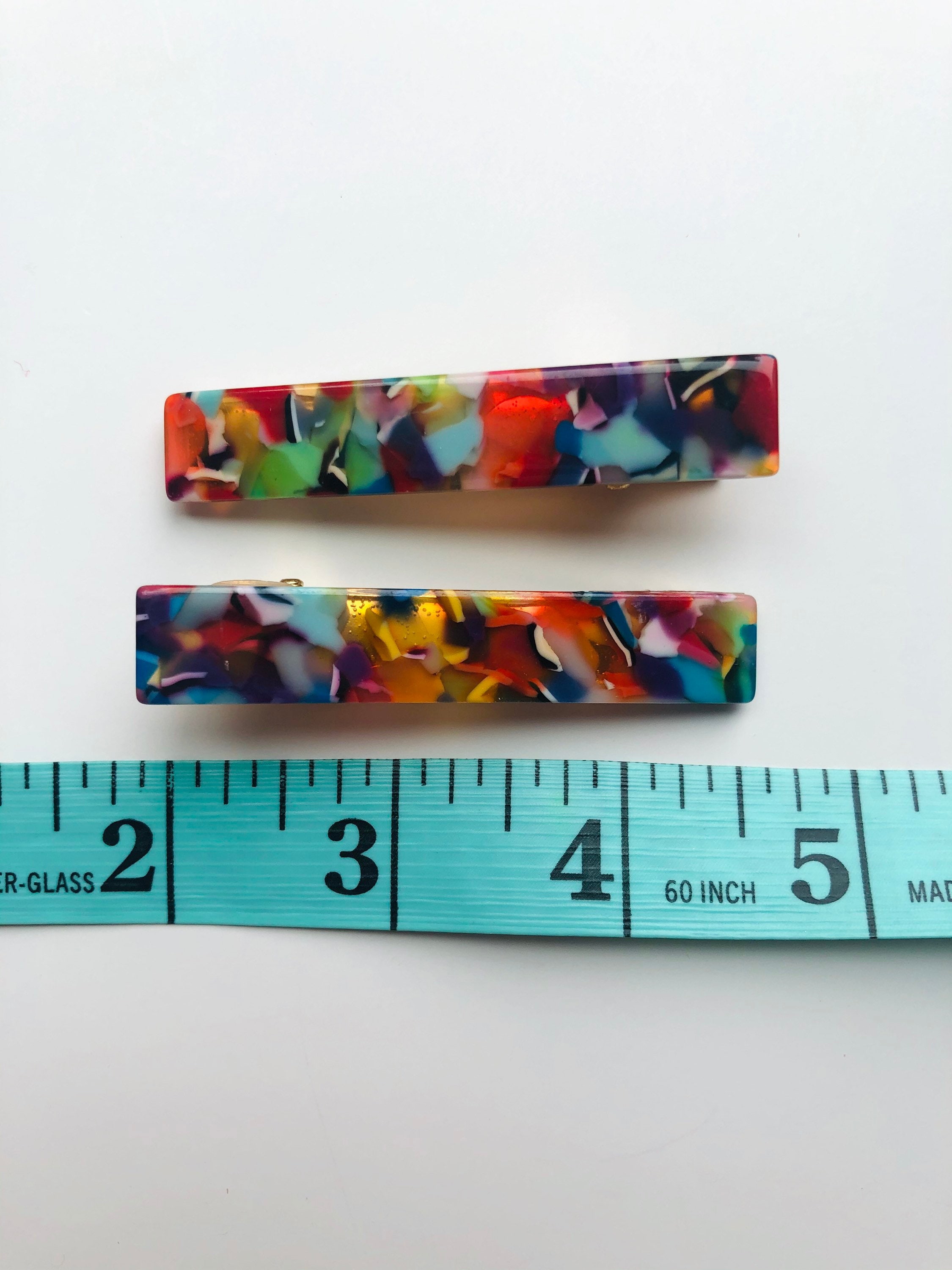 Acrylic Hair Clips Acetatehair Clip Rainbow Hair Clip - Etsy Hong Kong