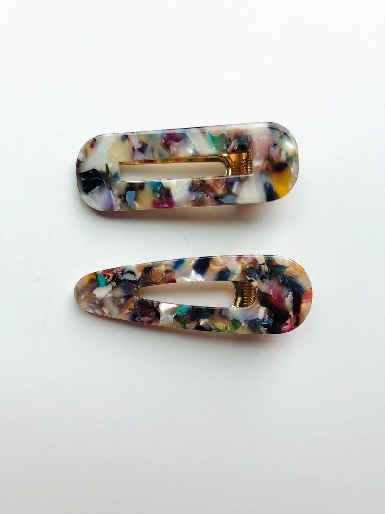 2 pc Acrylic Hair Clips Hair Clips Acrylic Hair Clip | Etsy