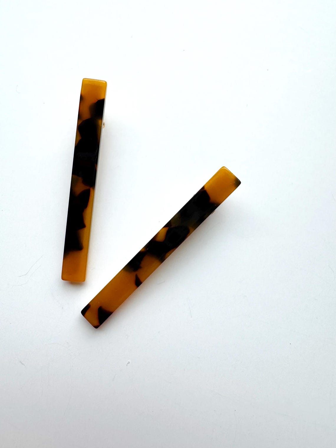 Tortoise Shell Barrette Set – Golden Brown Hair Clips - Etsy