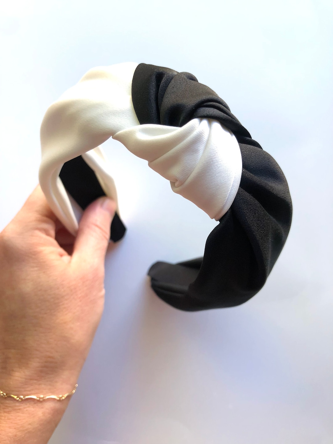 Black White Headband Colorblock Headband Twist Headband Knot Headband ...