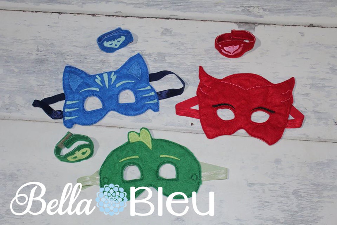 PJ Masks Mask PJ Masks Birthday PJ Masks Owlette Gekko - Etsy