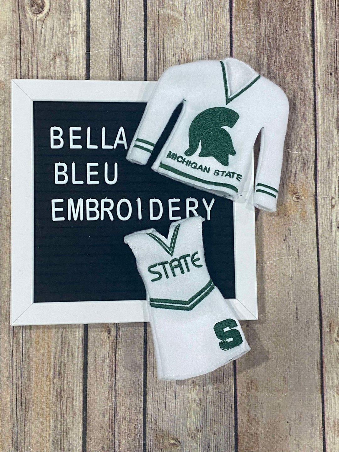 Michigan State University Elf Sweater and Cheer Uniform Bundle ...