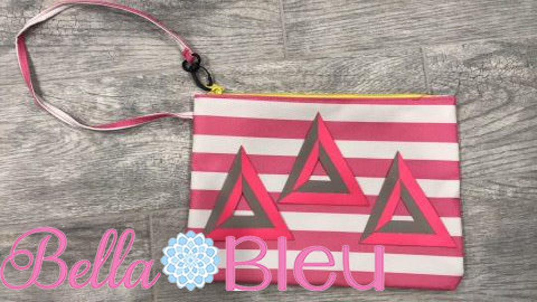 Tri Delta Bag Greek Bag Greek Tri Delta Swim Suit Clutch - Etsy