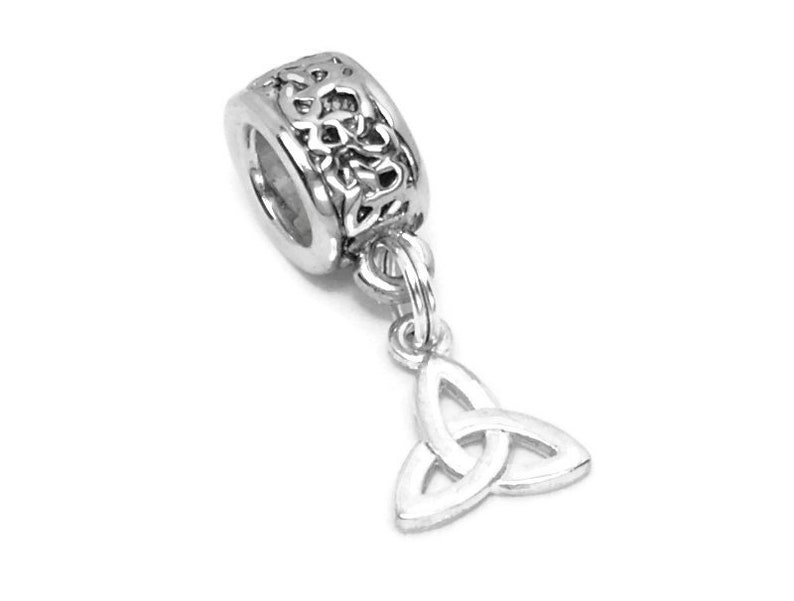 Celtic Trinity Knot Large Hole Bead Choice of Silver or 2-tone - Etsy