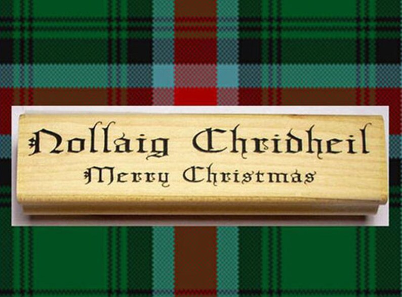 Nollaig Chridheil Merry Christmas Rubber Stamp English | Etsy