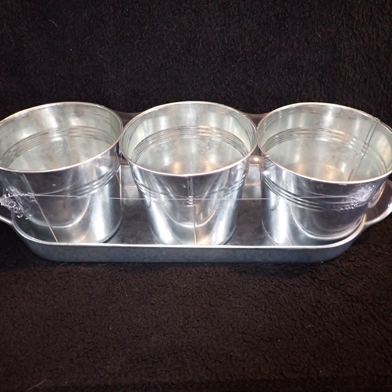 Galvanized Planters - Etsy