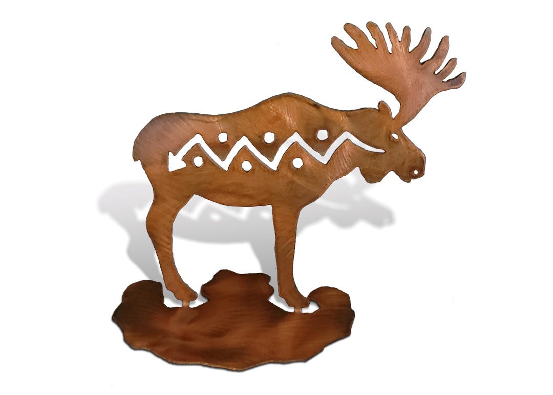 Moose Metal Art, Moose Statue, Bull Moose Statue, Bull Moose Metal Art ...