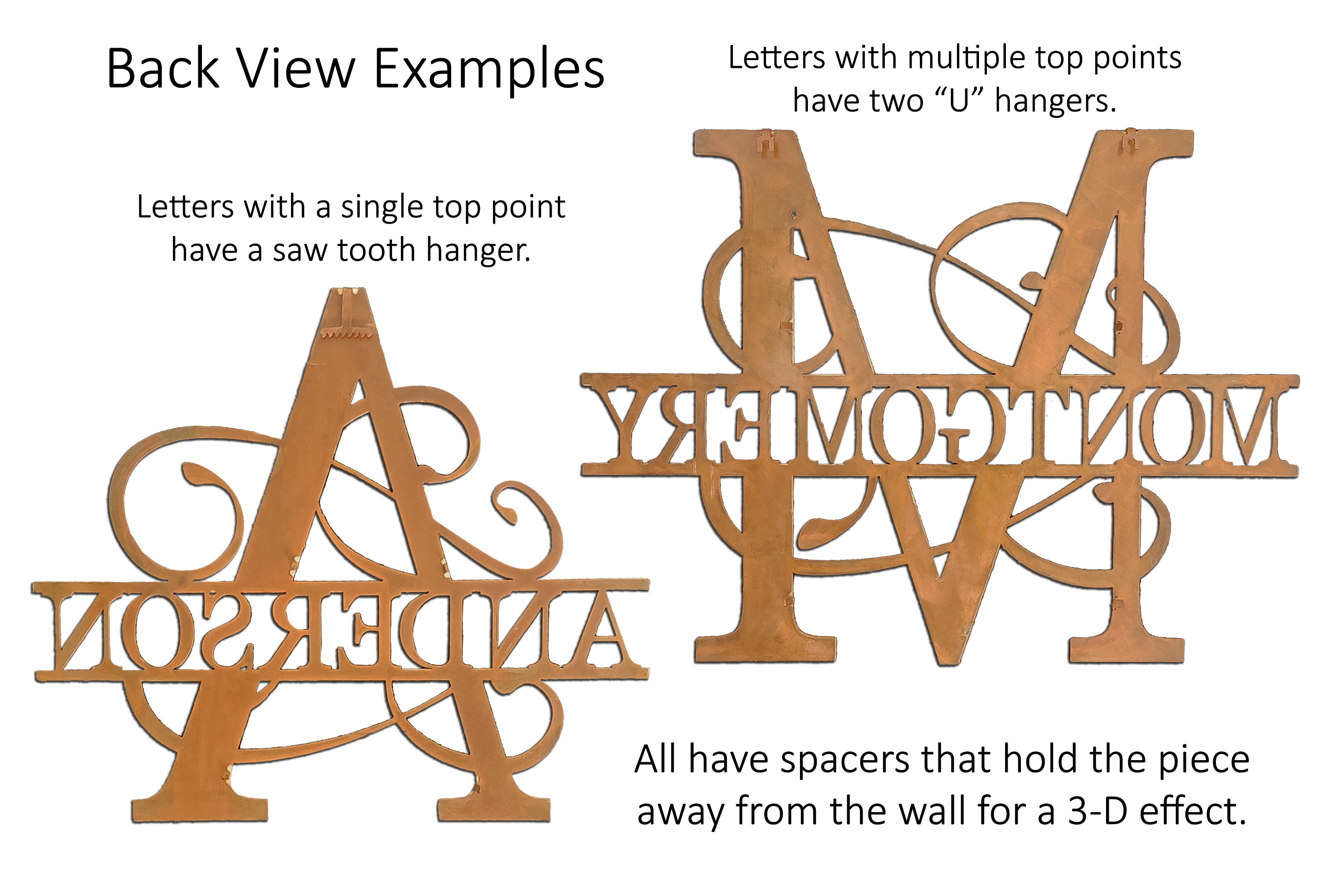 Personalized Family Name Metal Sign, Last Name Sign, Initial, Metal ...