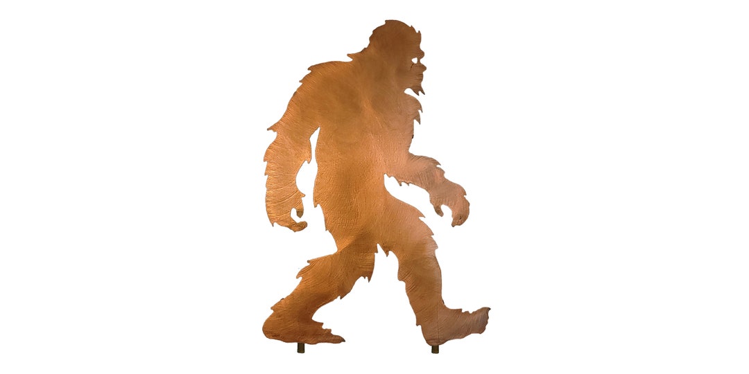 Bigfoot Walking Statue, Sasquatch Metal Yard Art, Yeti, Garden Statuary ...