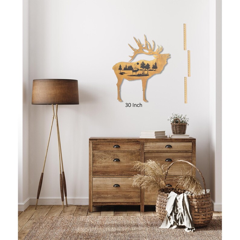 Elk Wall Art, Profile Woodland Collection, Elk Metal Art, Stag, Wapiti ...