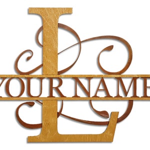 Personalized Family Name Metal Sign, Last Name Sign, Initial, Metal ...