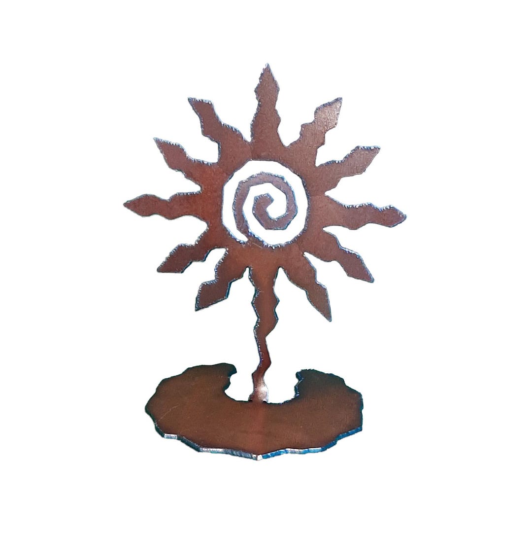Sun Statue, Southwest Sun Figurine, Sun Metal Art, Sun Trophy ...
