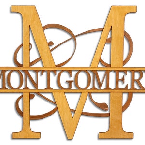 Personalized Family Name Metal Sign, Last Name Sign, Initial, Metal ...