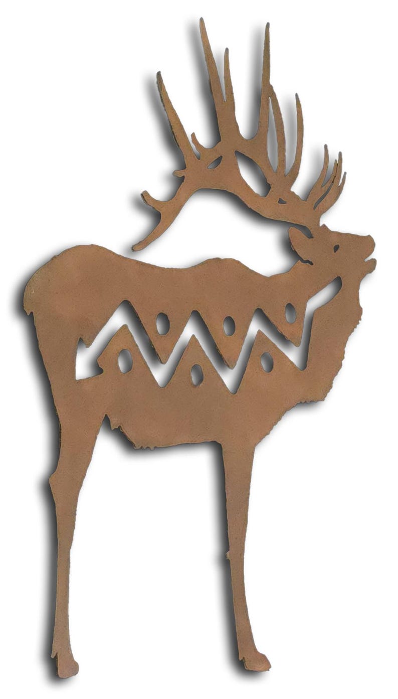 Rustic Elk Wall Art: Handmade Metal Stag in Five Sizes - Etsy
