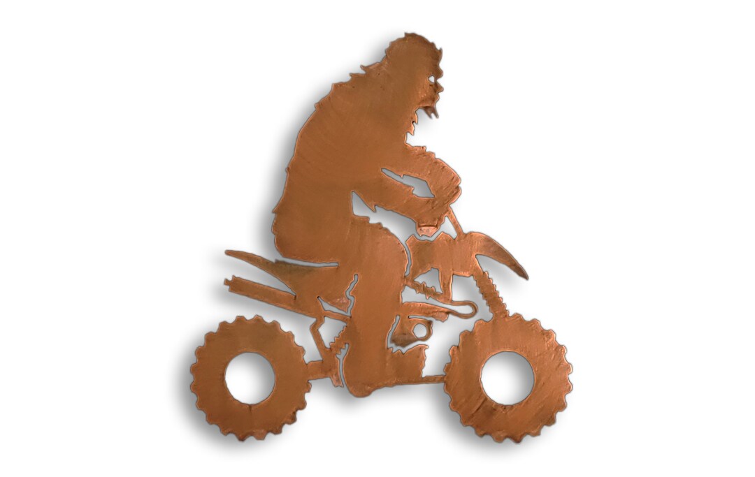 Bigfoot on Quad Metal Wall Art, Big Foot Element Collection, Steel ...