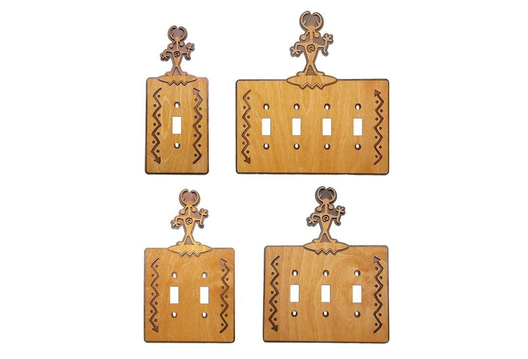 Moab Man Wood and Metal Standard Switch Plate Cover, Golden Sienna ...