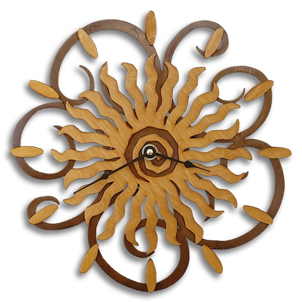 Sun Wall Clock - Etsy