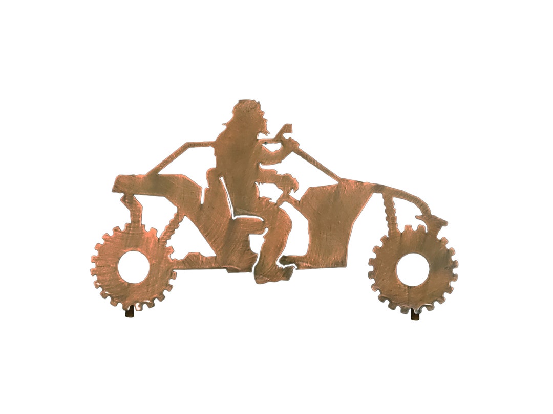 Bigfoot Side by Side Statue off Roader, Sasquatch Cycle, Metal Yard Art ...