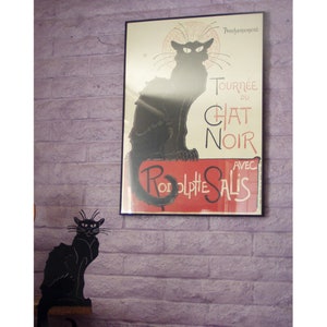 Black Cat Metal Statue - Chat Noir Inspired Halloween Decoration - Etsy