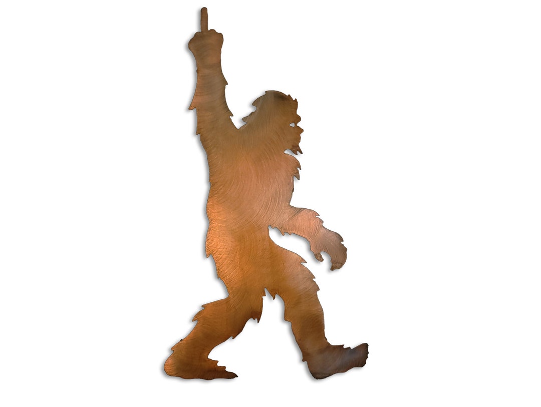Sasquatch Flip off Wall Art, Big Foot Element Collection, Steel Bigfoot ...