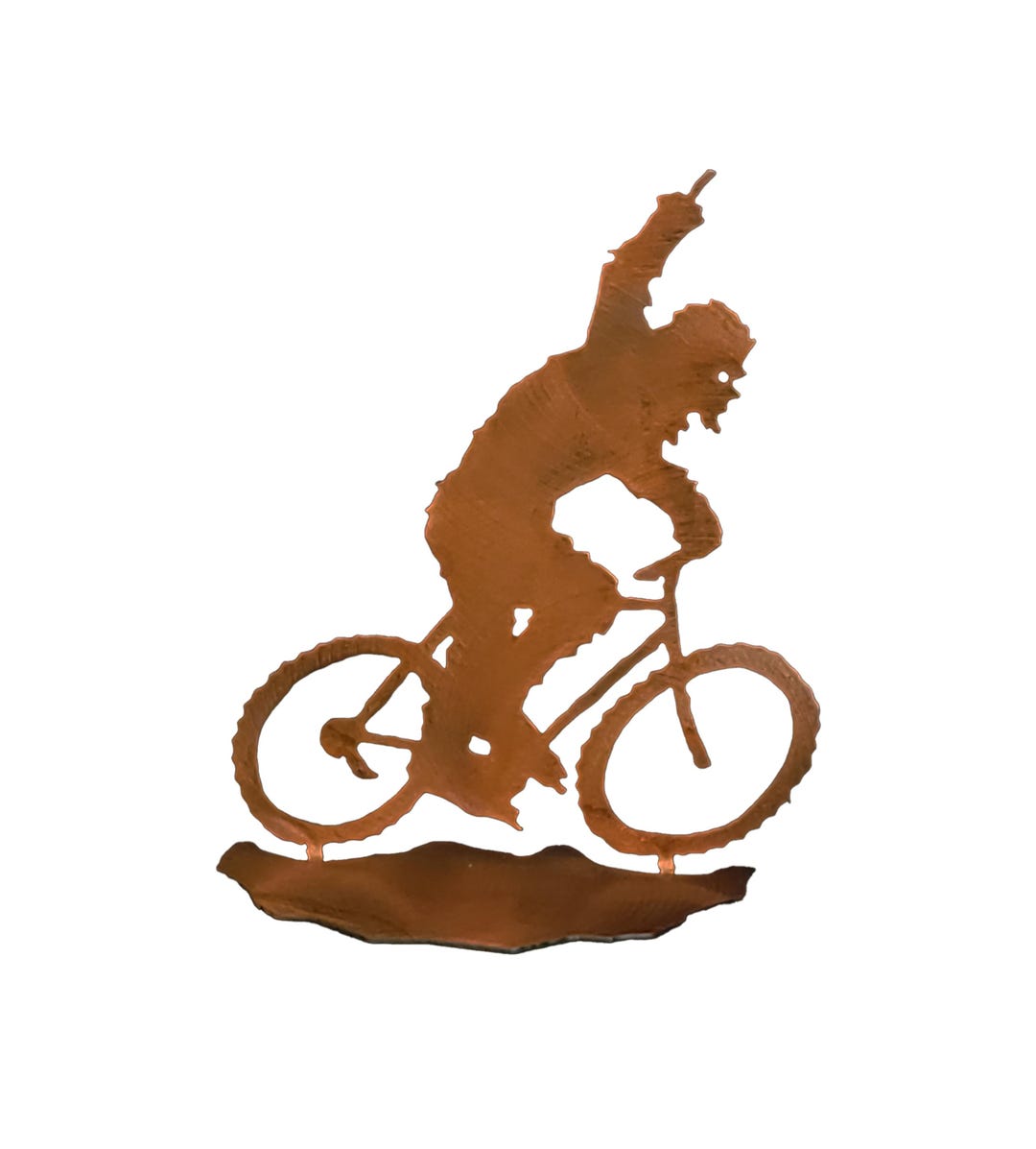 Bigfoot on Bike Flip off Sign Statue, Sasquatch on Bike Flip off Sign ...