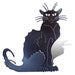 Black Cat Yard Garden Statue, El Gato Metal Yard Art, Steel Chat Noir ...