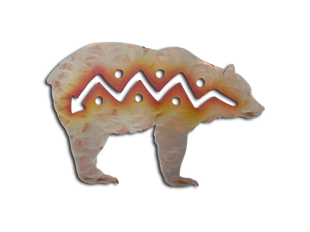 Bear Element Metal Wall Art, Woodland Collection, Black Bear, Brown ...
