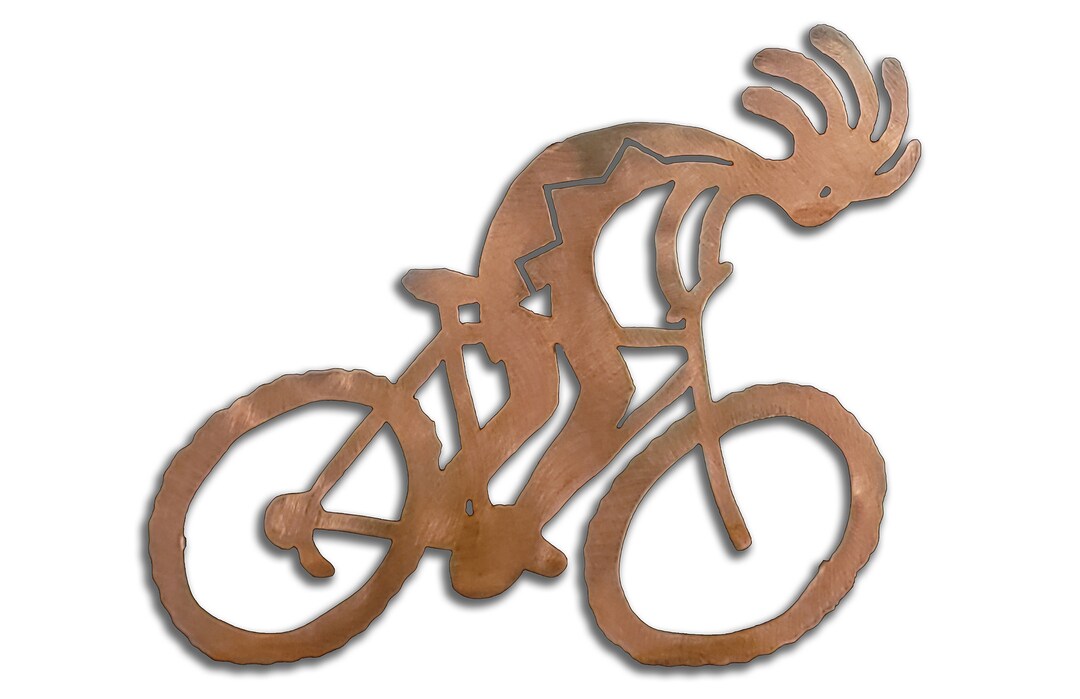 Bicycle Kokopelli, Southwest Metal Wall Art, Rust Finish, Decor, Handmade, USA - Etsy