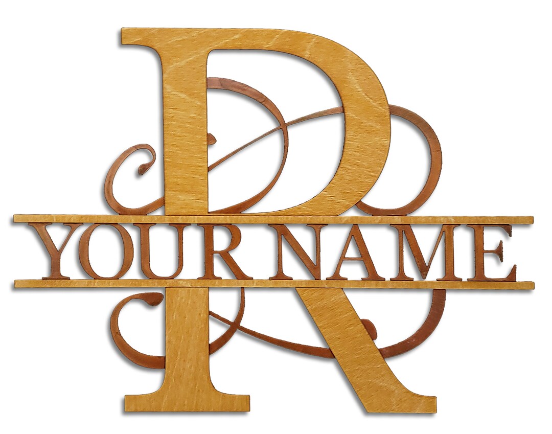 Personalized Family Name Metal Sign, Last Name Sign, Initial, Metal ...