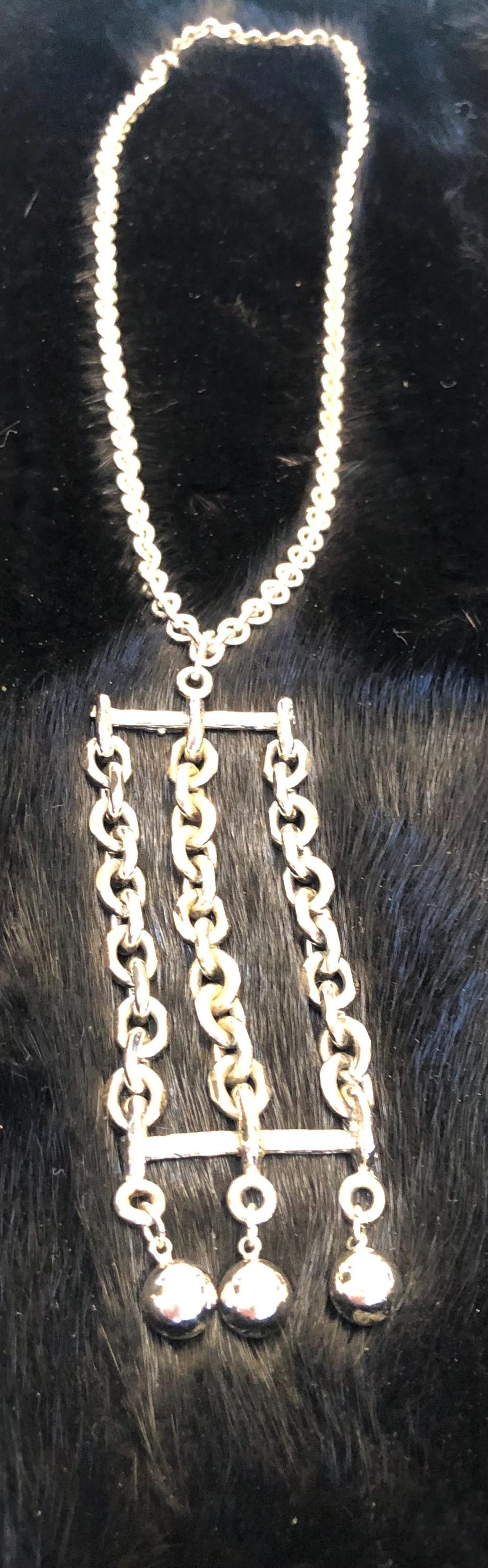 Vintage 3 Strand Chain Necklace - Etsy