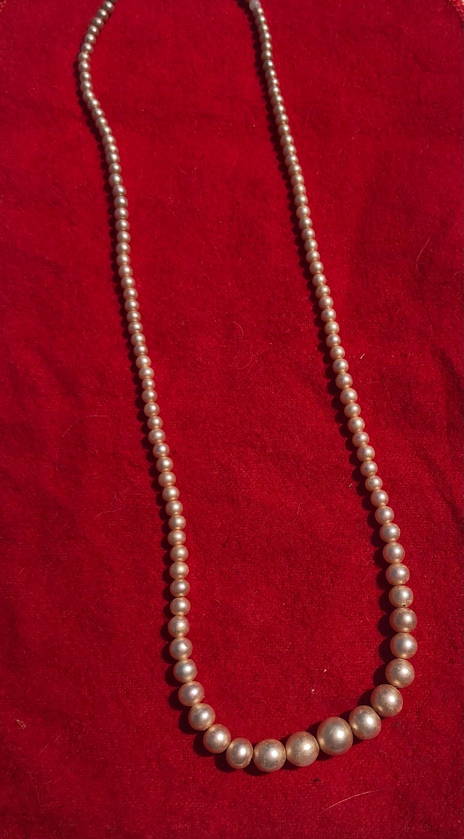 Vintage Pearl Necklace Cream Color - Etsy