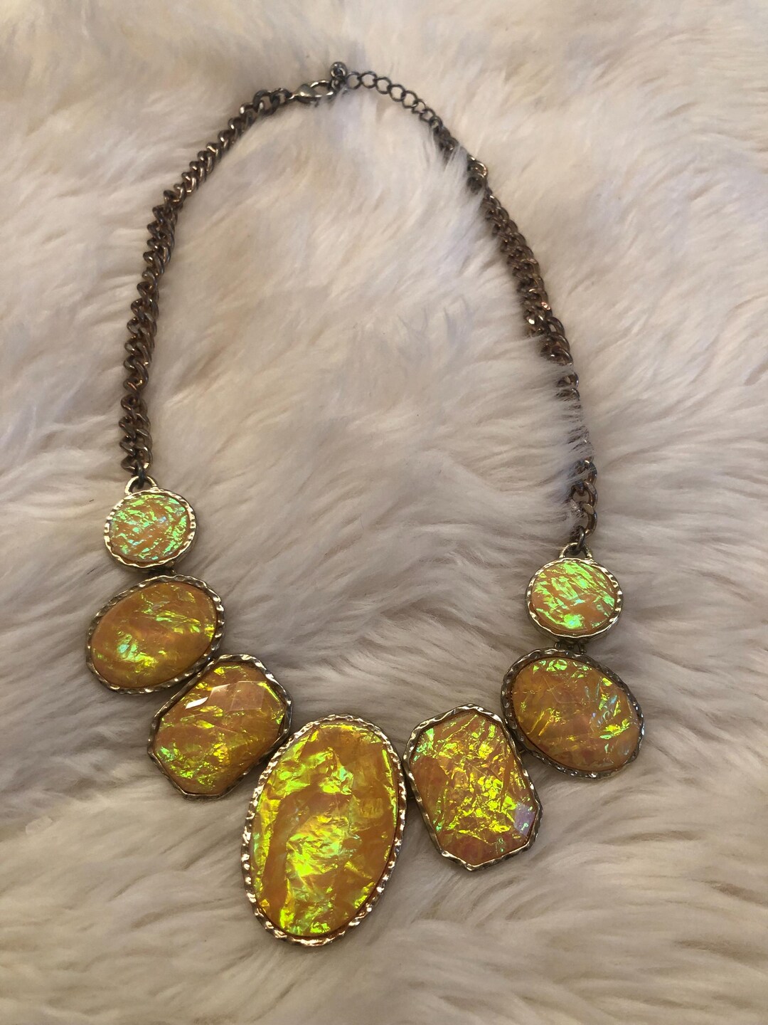 Vintage Sunburst Gem’s Necklace - Etsy