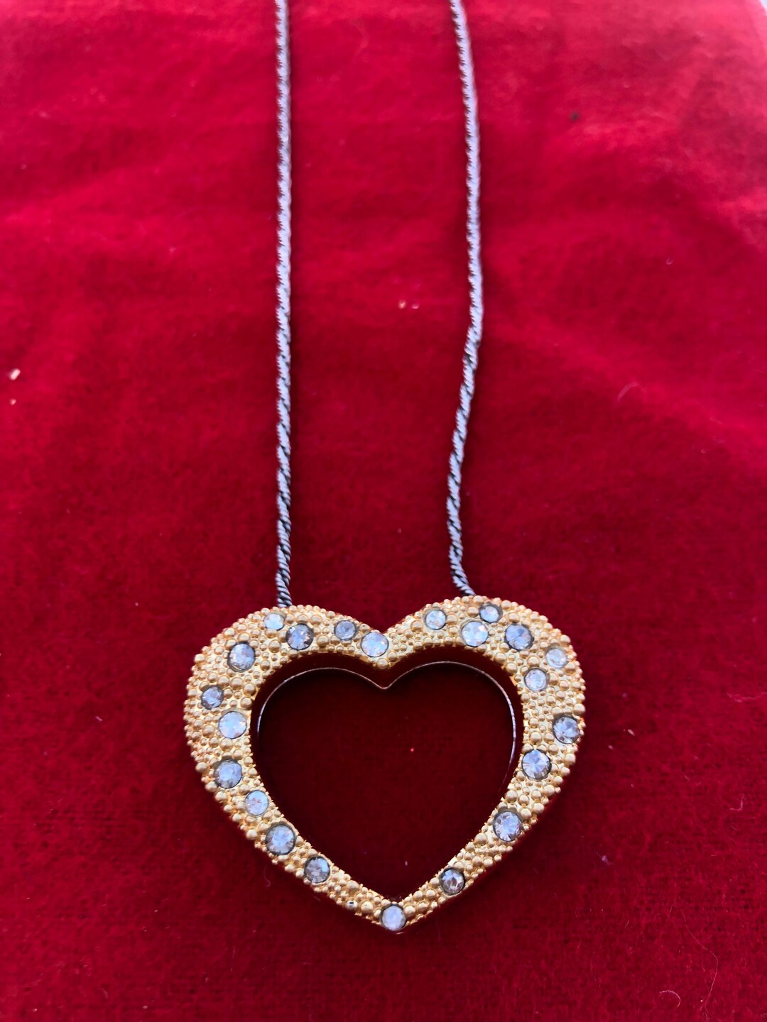 Brighton Reversible Crystal Heart Pendant Necklace - Etsy