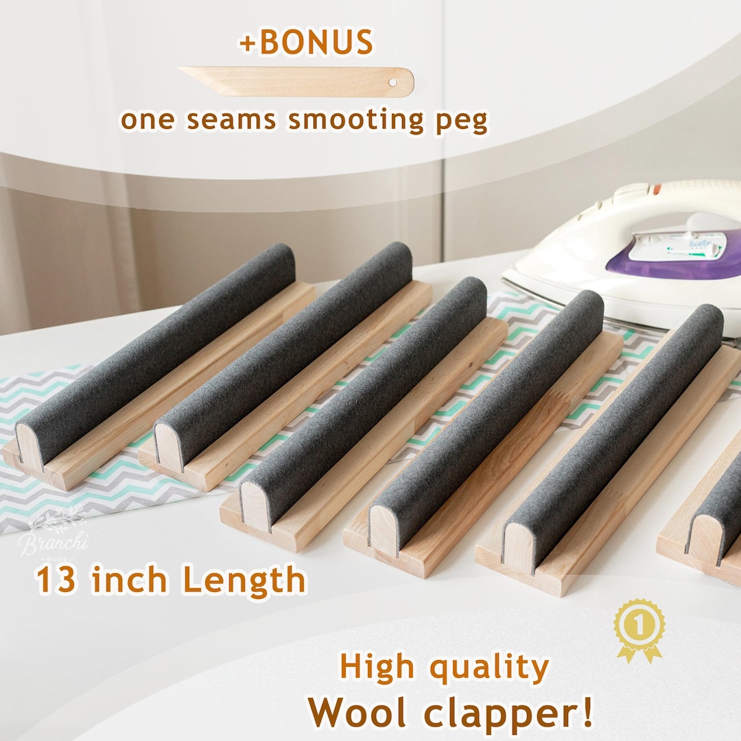 One Wool Quilter's Clapper and Presser Bar for Seams, Lengths 13 Inch ...