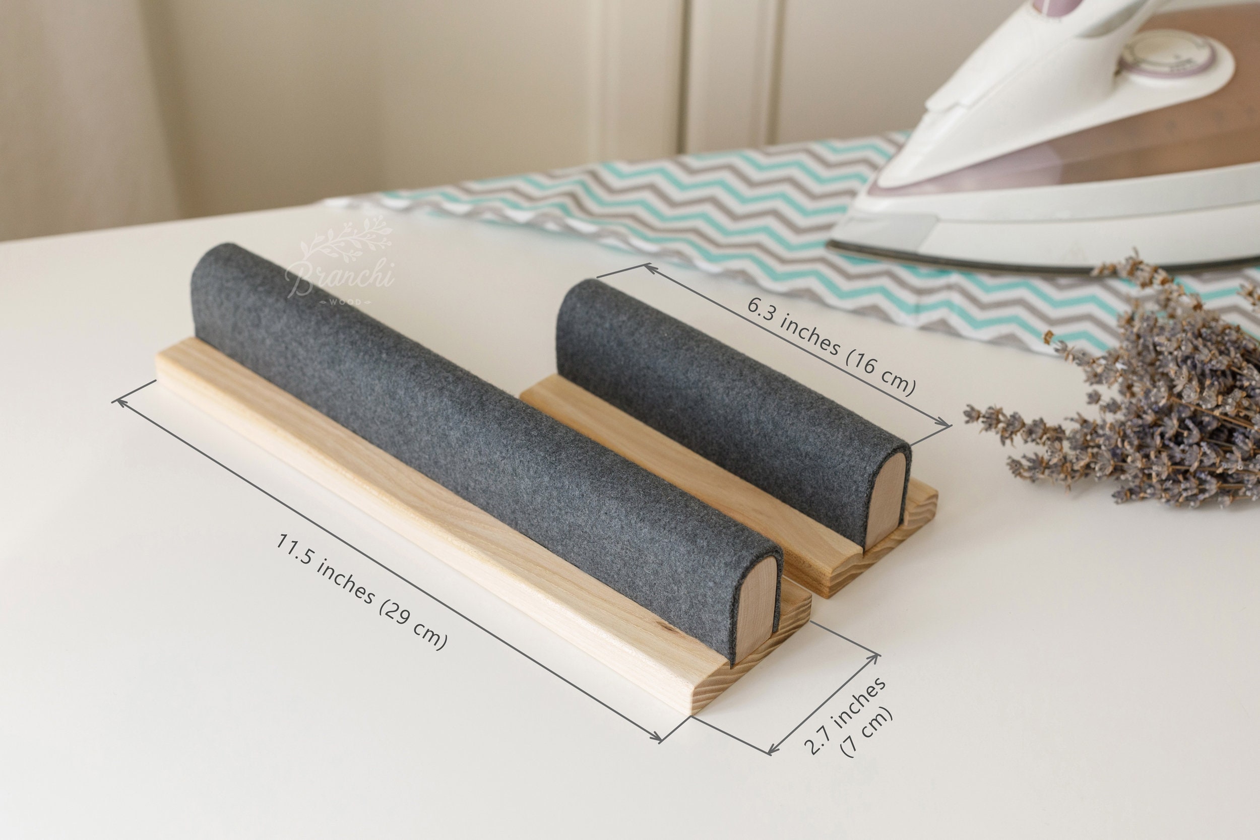 Wool Quilter's Clapper and Presser Bar for Seams, Choice of Two Lengths ...