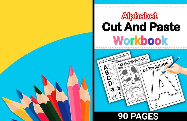 Alphabet Cut and Paste Workbook - Etsy
