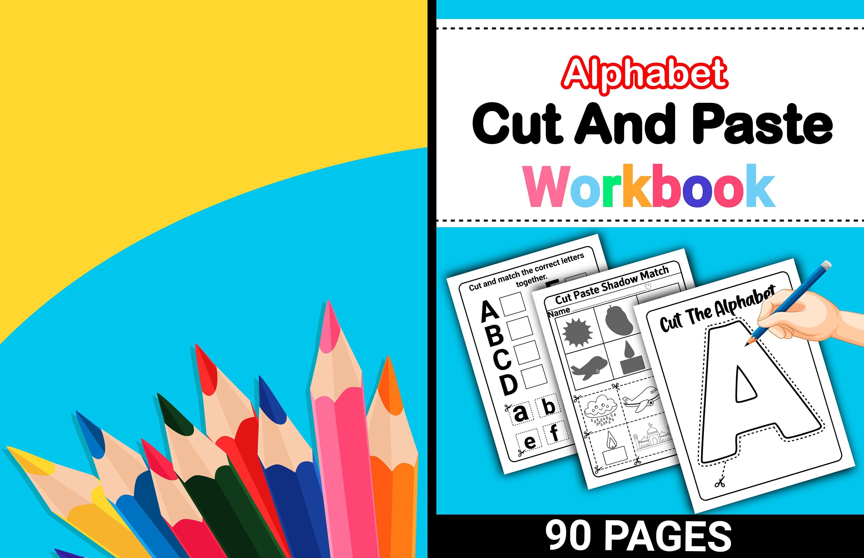 Alphabet Cut and Paste Workbook - Etsy
