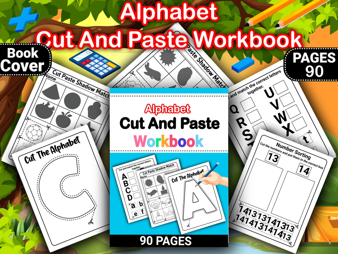 Alphabet Cut and Paste Workbook - Etsy