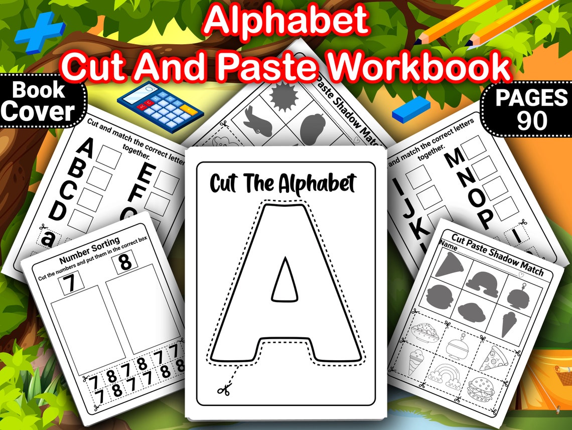 Alphabet Cut and Paste Workbook - Etsy