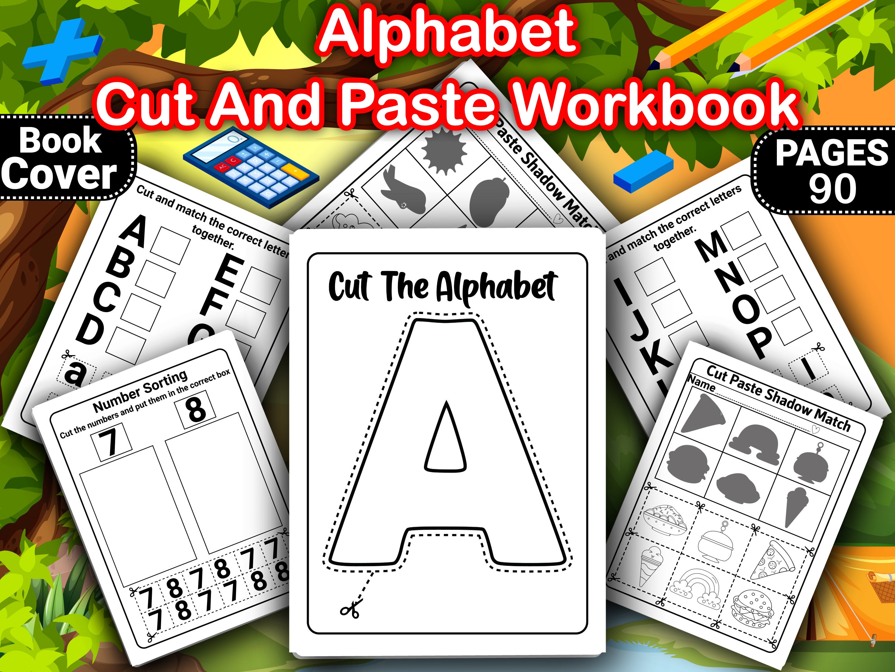 Alphabet Cut and Paste Workbook - Etsy